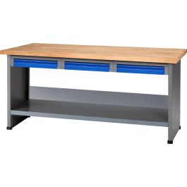 Küpper modular system workbench (w. 184 cm) 3 drawers, model 16535